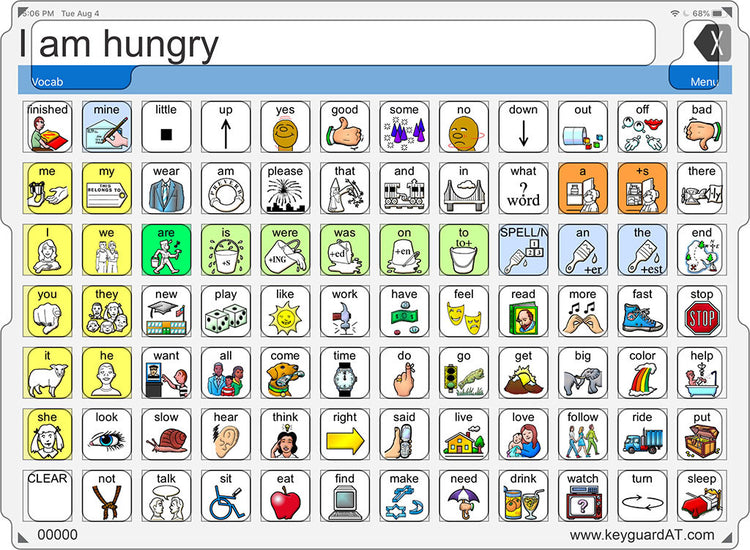 LAMP Words for Life Keyguard – Keyguard Assistive Technology